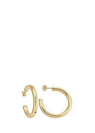 Ninon Kadın M Halka Formlu Altın Rengi Kaplama Küpe EU Ninon Kadın M Halka Formlu Altın Rengi Kaplama Küpe EU