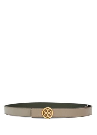 Tory Burch Kadın Gri Logo Tokalı Deri Kemer S EU Tory Burch Kadın Gri Logo Tokalı Deri Kemer S EU