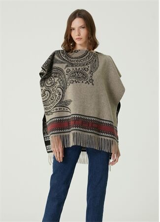 Etro Kadın Bej Şal Desenli Kaşmir EU