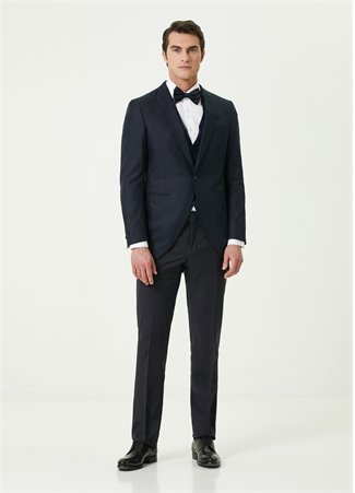 Pal Zileri Erkek Lacivert İpek Takım Elbise 48 It