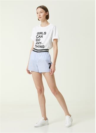Zadig&Voltaire Kadın Mavi Logo Bantlı Çizgili Şort XS EU Zadig&Voltaire Kadın Mavi Logo Bantlı Çizgili Şort XS EU