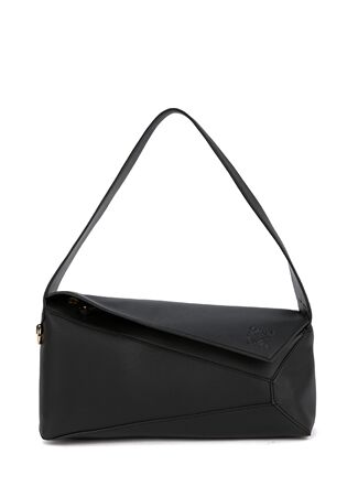 Loewe Kadın Siyah Logolu Deri Hobo EU Loewe Kadın Siyah Logolu Deri Hobo EU