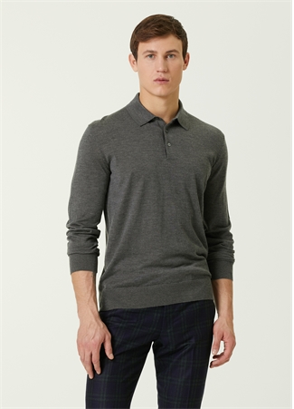 Zegna Erkek Gri Polo Yaka Kaşmir Triko 54 IT Zegna Erkek Gri Polo Yaka Kaşmir Triko 54 IT