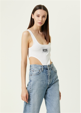 Gcds Kadın Beyaz Logolu Kesim Detaylı Body Xs Eu Gcds Kadın Beyaz Logolu Kesim Detaylı Body Xs Eu