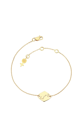 Her Story Kadın Sembol Detaylı Altın Rengi Bileklik EU