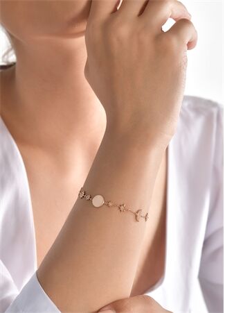Bee Goddess Kadın Starlight Crescent Altın Rengi Bileklik Pembe EU Bee Goddess Kadın Starlight Crescent Altın Rengi Bileklik Pembe EU