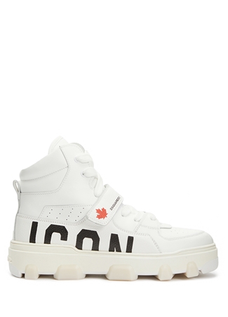 Dsquared2 Kadın Beyaz Logolu Deri Sneaker 36 EU Dsquared2 Kadın Beyaz Logolu Deri Sneaker 36 EU