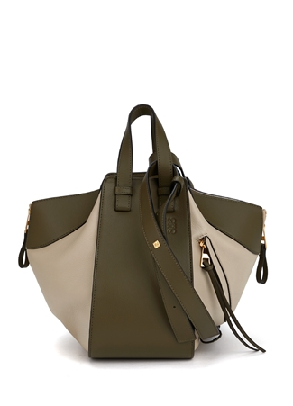 Loewe Kadın Small Hammock Yeşil Beyaz Deri Çanta EU