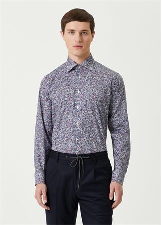 Eton Erkek Şal Desenli Gömlek Kırmızı 42 IT