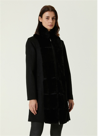 Network Kadın Regular Fit Siyah Yün Kaban S EU Network Kadın Regular Fit Siyah Yün Kaban S EU