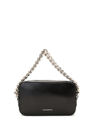 Academia Kadın Laminated Siyah Deri Omuz Çantası Gri Eu Academia Kadın Laminated Siyah Deri Omuz Çantası Gri Eu