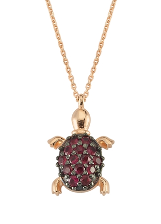 Bee Goddess Kadın Turtle Altın Rengi Kolye Pembe EU Bee Goddess Kadın Turtle Altın Rengi Kolye Pembe EU