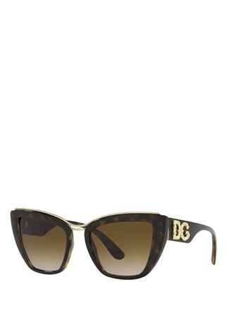Dolce&Gabbana Kadın Leopar Desenli Kare Formlu Güneş Gözlüğü 54 EU