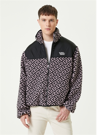 Versace Erkek Pembe Siyah Logo Desenli Garnili Mont 50 IT