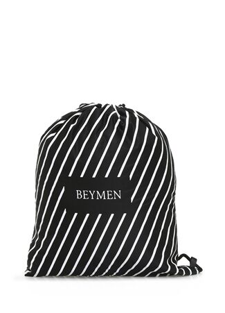 Beymen Hediye Siyah Çizgili Logolu 6li Sırt Çantası Seti EU