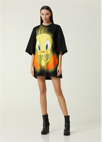 Gcds Kadın Siyah Tweety Baskılı Mini T-shirt Elbise S EU Gcds Kadın Siyah Tweety Baskılı Mini T-shirt Elbise S EU