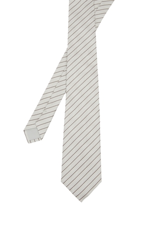 Tino Cosma Erkek Gri Verev Çizgili Kravat EU Tino Cosma Erkek Gri Verev Çizgili Kravat EU