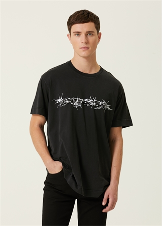 Givenchy Erkek Siyah Kontrast Logo Detaylı T-shirt L EU Givenchy Erkek Siyah Kontrast Logo Detaylı T-shirt L EU