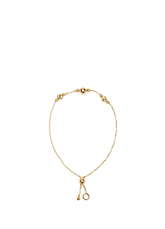 Collection-Alper Tunçoku Kadın Boncuk Detaylı Altın Rengi Bileklik EU