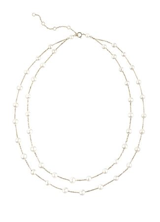 Lulu Jewelery Kadın Lucille Pearl Gümüş Rengi Altın Kaplama Kolye EU Lulu Jewelery Kadın Lucille Pearl Gümüş Rengi Altın Kaplama Kolye EU