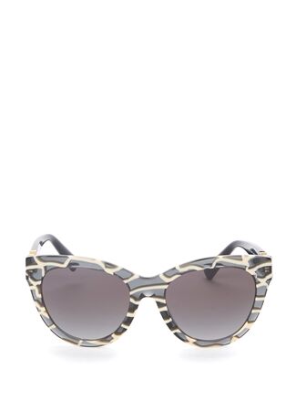 Valentino Kadın Siyah Bej Desenli Güneş Gözlüğü 54 EU