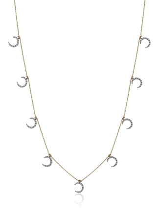 Her Story Kadın Taşlı Hilal Detaylı Altın Rengi Kolye EU Her Story Kadın Taşlı Hilal Detaylı Altın Rengi Kolye EU