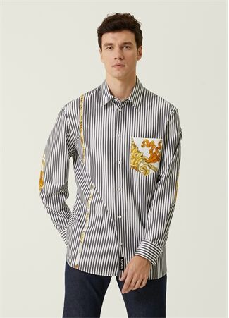 Versace Erkek Medusa Renaissance Oversized Fit Gömlek 40 IT Versace Erkek Medusa Renaissance Oversized Fit Gömlek 40 IT