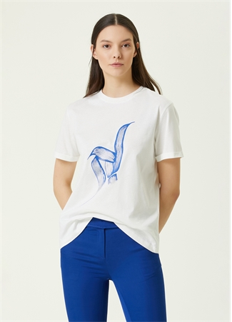 Network Kadın Beyaz T-shirt Xs Eu