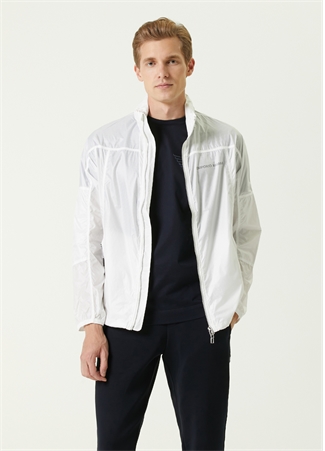 Emporio Armani Erkek Beyaz Kapüşonlu Logo Detaylı Mont 52 IT Emporio Armani Erkek Beyaz Kapüşonlu Logo Detaylı Mont 52 IT