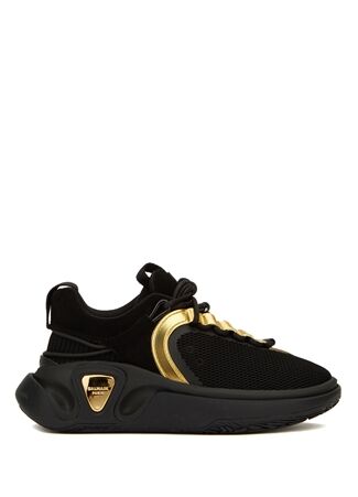 Balmain Kadın B Runner Siyah Gold Sneaker 36 EU