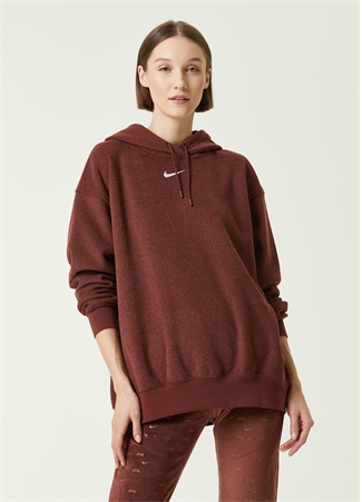 Nike Kadın Sportswear Essentials Kapüşonlu Sweatshirt Kahverengi S EU Nike Kadın Sportswear Essentials Kapüşonlu Sweatshirt Kahverengi S EU
