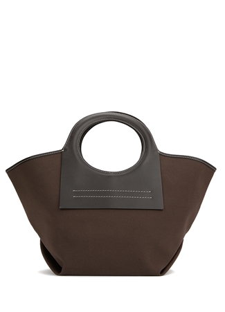 Hereu Kadın Kahverengi Kulp Detaylı Kanvas Çanta EU Hereu Kadın Kahverengi Kulp Detaylı Kanvas Çanta EU