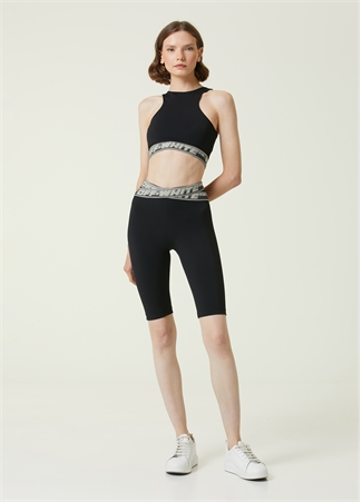 Off-White Kadın Siyah Çapraz Logo Bantlı Kısa Tayt 38 IT Off-White Kadın Siyah Çapraz Logo Bantlı Kısa Tayt 38 IT