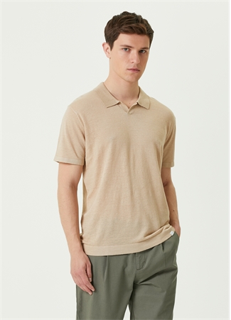 Les Deux Erkek Bej Polo Yaka Keten T-shirt S Eu Les Deux Erkek Bej Polo Yaka Keten T-shirt S Eu