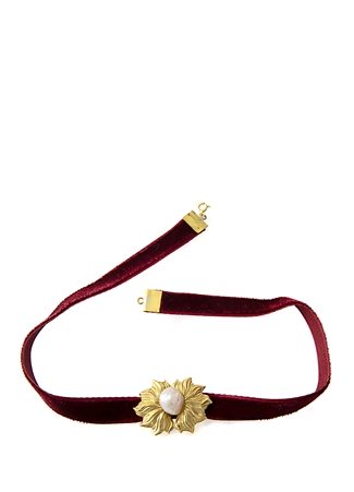 Peracas Kadın Victoria Altın Rengi Kaplama Choker Kolye Bordo Eu Peracas Kadın Victoria Altın Rengi Kaplama Choker Kolye Bordo Eu