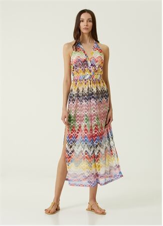 Missoni Mare Kadın Halter Yaka Desenli Tulum 42 IT