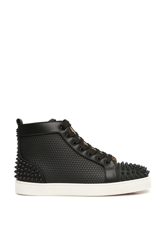 Christian Louboutin Erkek Lou Siyah Logolu Deri Sneaker 40.5 EU
