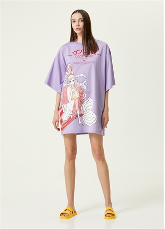 Gcds Kadın Lila Bisiklet Yaka Baskılı Mini T-shirt Elbise Mor Xs Eu Gcds Kadın Lila Bisiklet Yaka Baskılı Mini T-shirt Elbise Mor Xs Eu