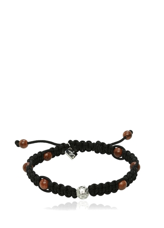 Thompson Erkek Siyah Boncuk Detaylı Bileklik EU Thompson Erkek Siyah Boncuk Detaylı Bileklik EU