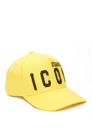 Dsquared2 Erkek Icon Sarı Logo Detaylı Şapka EU Dsquared2 Erkek Icon Sarı Logo Detaylı Şapka EU