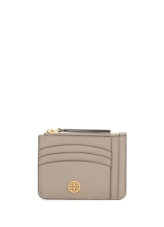 Tory Burch Kadın Siyah Fermuarlı Deri Kartlık Gri EU