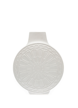 Room Diaries Beyaz Etnik Motifli Seramik Vazo