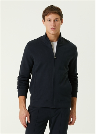 Corneliani Erkek Lacivert Logolu Sweatshirt 48 IT Corneliani Erkek Lacivert Logolu Sweatshirt 48 IT