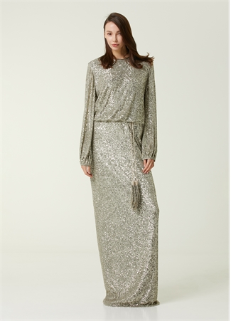 Maison Kairos Kadın Beyrut İşlemeli Maksi Abiye Elbise Yeşil 38 EU Maison Kairos Kadın Beyrut İşlemeli Maksi Abiye Elbise Yeşil 38 EU