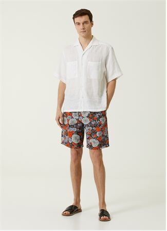 MCQ Erkek Turuncu Gri Desenli Bermuda S EU MCQ Erkek Turuncu Gri Desenli Bermuda S EU