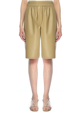 Nanushka Kadın Yolie Haki Dekoratif Dikişli Cropped Pantolon S EU