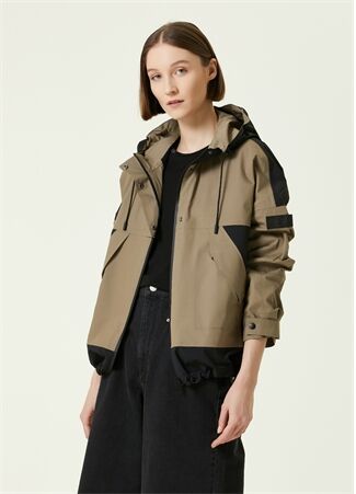 Yves Salomon Kadın Haki Kapüşonlu Mont 36 FR Yves Salomon Kadın Haki Kapüşonlu Mont 36 FR