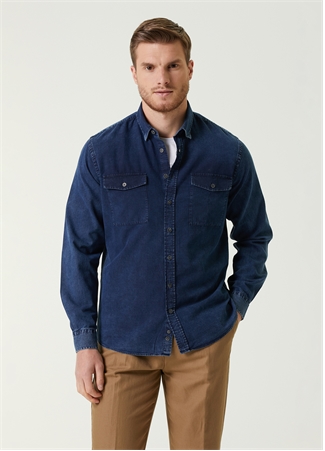 Network Erkek Comfort Fit Lacivert Gömlek Mavi L EU Network Erkek Comfort Fit Lacivert Gömlek Mavi L EU