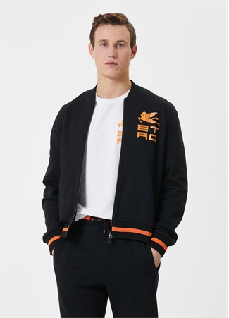 Etro Erkek Siyah Turuncu Logo Detaylı Sweatshirt S Eu Etro Erkek Siyah Turuncu Logo Detaylı Sweatshirt S Eu