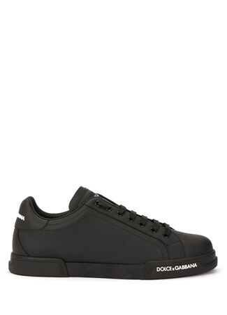 Dolce&Gabbana Erkek Siyah Logolu Deri Sneaker 39.5 EU